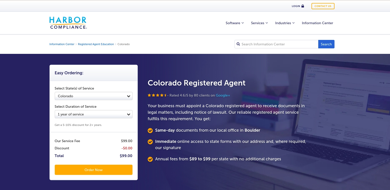 Compare Cheapest Registered Agents in Colorado