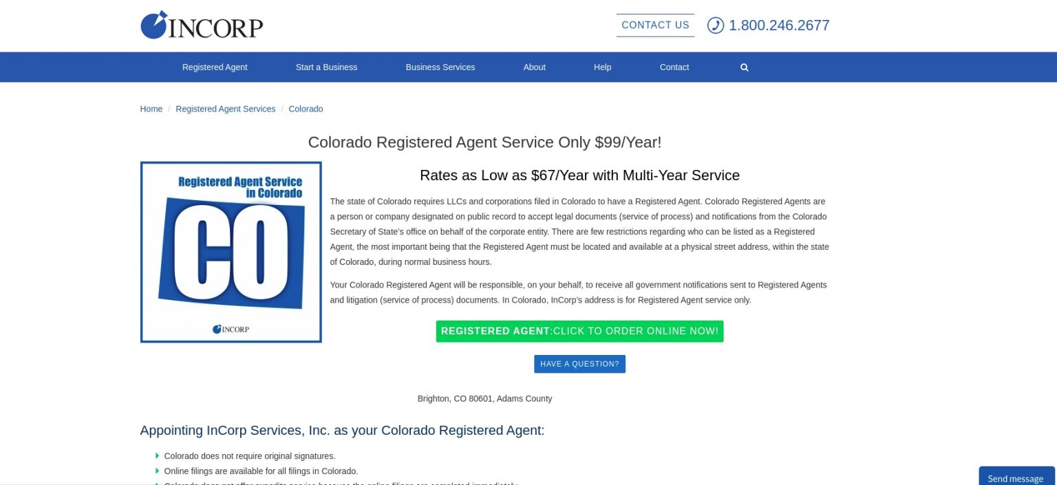 Compare Cheapest Registered Agents in Colorado